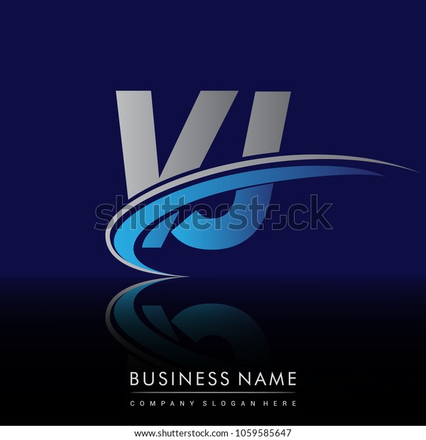 Initial Letter Vj Logotype Company Name Stock Vector (Royalty Free ...