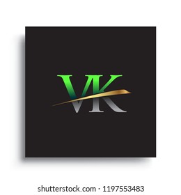 Initial Letter Vk Logotype Company Name Stock Vector (Royalty Free ...