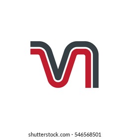 Initial Initial Letter Vn Vi Linked Stock Vector (Royalty Free ...