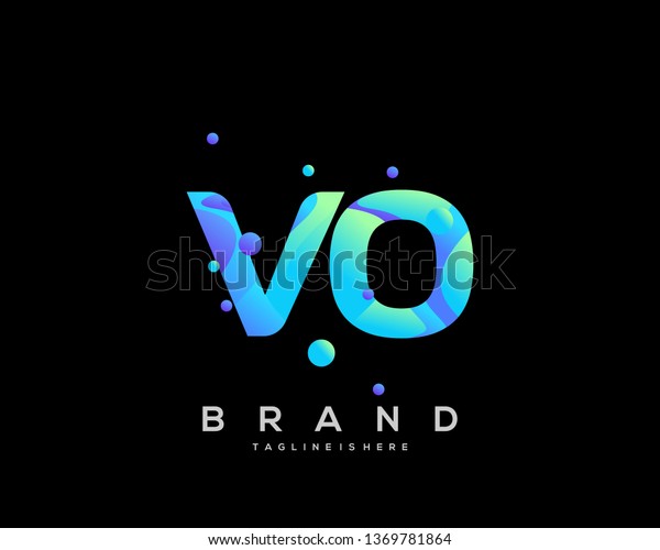 Initial Letter Vo Logo Colorful Background Stock Vector (Royalty Free ...