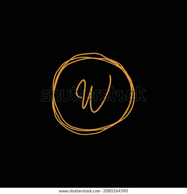 Initial Letter W Signature Handwritten Elegant Stock Vector (Royalty ...