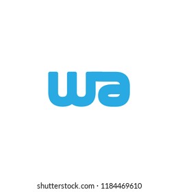 Initial Letter Wa Linked Logo Design Stock Vector (Royalty Free ...