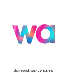 Initial Letter Wa Logo Lowercase Colorful Stock Vector (Royalty Free ...