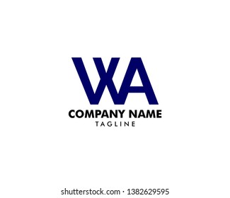 Initial Letter Wa Logo Template Design Stock Vector (Royalty Free ...