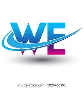 Initial Letter We Logotype Company Name Stock Vector (Royalty Free ...