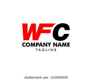 Initial Letter Wfc Logo Template Design Stock Vector (Royalty Free ...