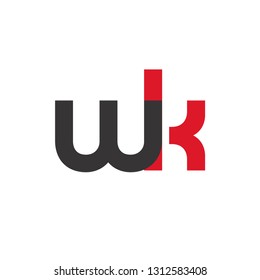 Initial Letter Wk Linked Circle Lowercase Stock Vector (Royalty Free ...
