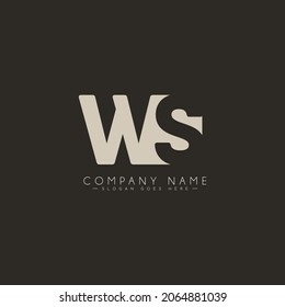 Initial Letter Ws Logo Simple Business Stock Vector (Royalty Free ...