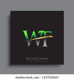 Initial Letter Wt Logotype Company Name Stock Vector (Royalty Free ...