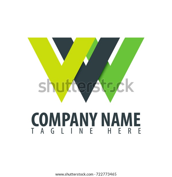 Initial Letter Wv Vw Logo Icon Stock Vector (Royalty Free) 722773465