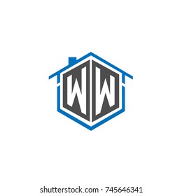 Initial Letter Ww Logo Design Hexagonal Stock Vector (Royalty Free ...