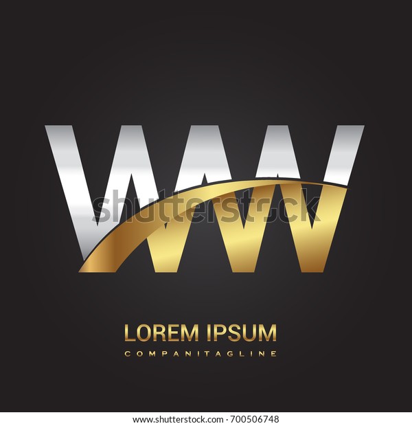 Initial Letter Ww Logotype Company Name Stock Vector (Royalty Free ...