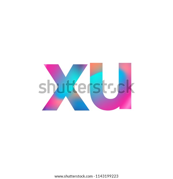 Initial Letter Xu Logo Lowercase Colorful Stock Vector (Royalty Free ...