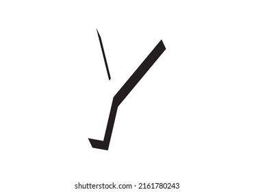 Initial Letter Y Negative Space 3d Stock Vector (Royalty Free ...