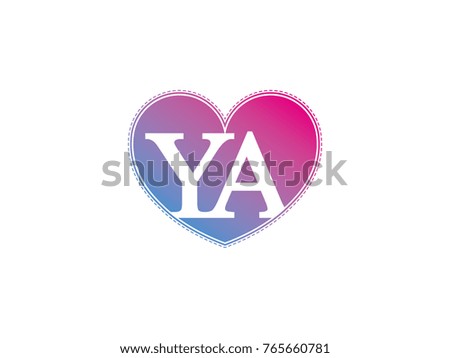 Initial Letter YA Heart Symbol Logo Stock Vector (Royalty Free ...