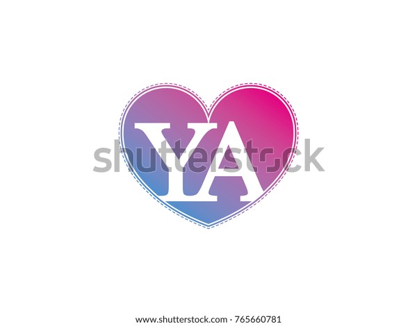 Initial Letter Ya Heart Symbol Logo Stock Vector (Royalty Free ...