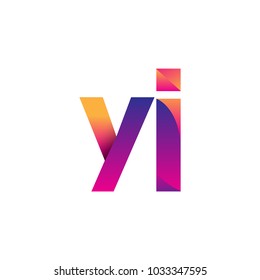 Initial Letter Yi Logo Lowercase Magenta Stock Vector (Royalty Free ...