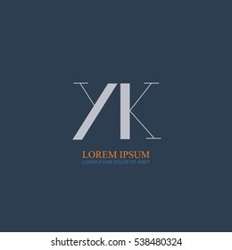 Initial Letter Yk Logo Design Company Stock Vector (Royalty Free ...