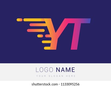 Initial Letter Yt Speed Logo Design Stock Vector (Royalty Free ...