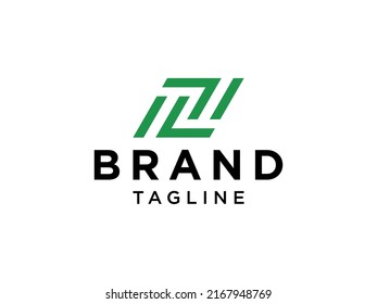 Initial Letter Z Logo Green Geometric Stock Vector (Royalty Free ...