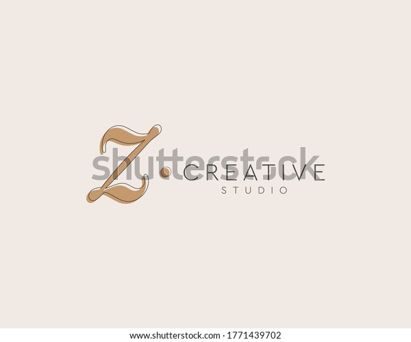 Initial Letter Z Watermark Logo Design Stock Vector (Royalty Free ...