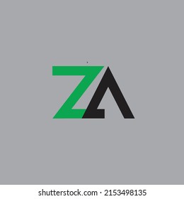 Initial Letter Za Logo Design Stock Vector (Royalty Free) 2153498135 ...