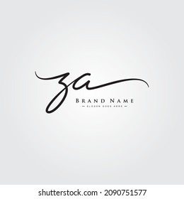 Initial Letter Za Logo Hand Drawn Stock Vector (Royalty Free) 2090751577