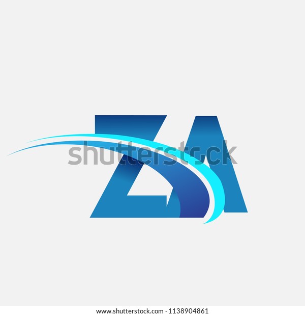 Initial Letter Za Logotype Company Name Stock Vector (Royalty Free ...