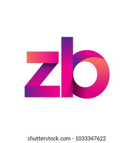 Initial Letter Zb Logo Lowercase Magenta Stock Vector (Royalty Free ...