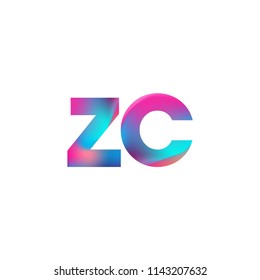 Initial Letter Zc Logo Lowercase Colorful Stock Vector (Royalty Free ...
