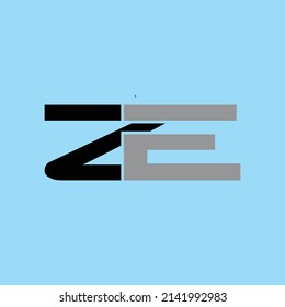 Initial Letter Ze Logo Design Stock Vector (Royalty Free) 2141992983 ...