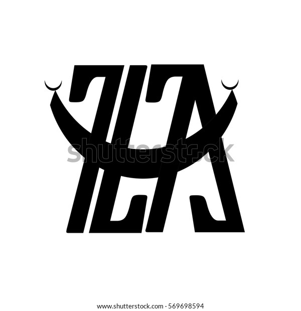 Initial Letter Zia Logo Vector Black Stock Vector (Royalty Free ...
