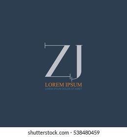 Initial Letter Zj Logo Design Company Stock Vector (Royalty Free ...