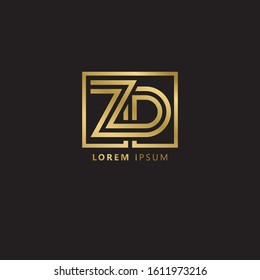 Letter Logo Gold Suitable Business Logos Stock Vector (Royalty Free ...