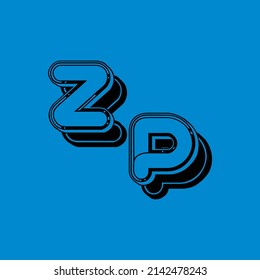 Initial Letter Zp Logo Design Stock Vector (Royalty Free) 2142478243 ...