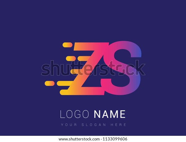 Initial Letter Zs Speed Logo Design Stock Vector (Royalty Free ...