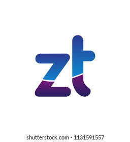 Initial Letter Zt Lowercase Logo Green Stock Vector (Royalty Free ...