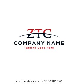 Initial Letter Ztc Overlapping Movement Swoosh Stock Vector (Royalty ...