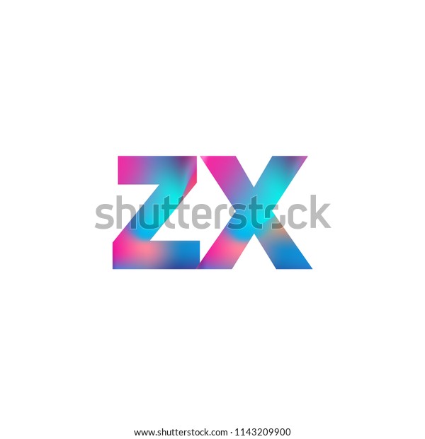 Initial Letter Zx Logo Lowercase Colorful Stock Vector (Royalty Free ...