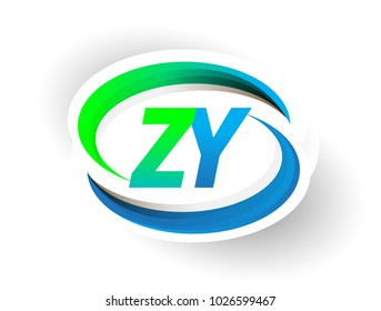 Initial Letter Zy Logotype Company Name Stock Vector (Royalty Free ...