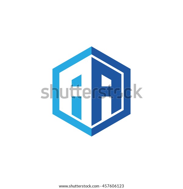 Initial Letters Aa Negative Space Hexagon Stock Vector (Royalty Free ...