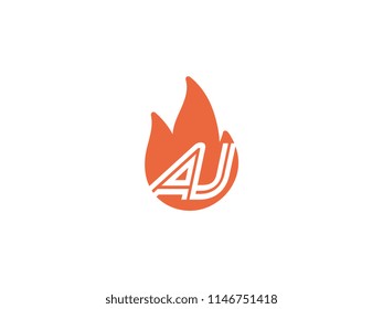 Initial Letters Aj Fire Logo Vector Stock Vector (Royalty Free ...