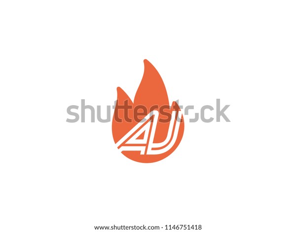 Initial Letters Aj Fire Logo Vector Stock Vector (Royalty Free ...