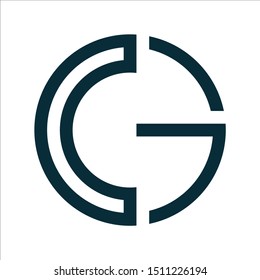 Initial Letters Cg Overlapping Fold Logo Stock Vector (Royalty Free ...