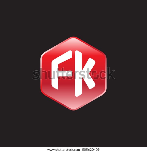 Initial Letters Fk Rounded Hexagon Shape Stock Vector (Royalty Free ...