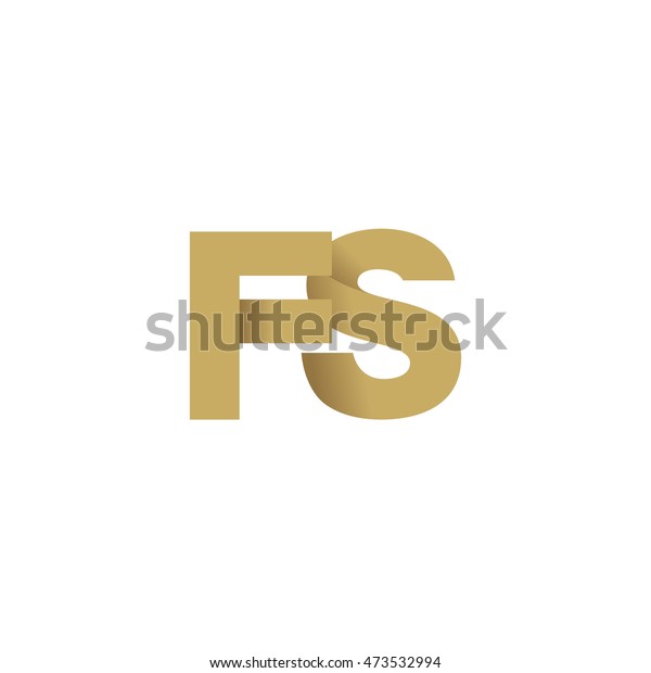 Initial Letters Fs Overlapping Fold Logo Stock Vector (Royalty Free ...