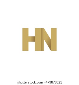Initial Letters Hy Overlapping Fold Logo Stock Vector (Royalty Free ...
