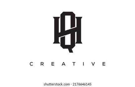 Initial Letters Hq Qh Monogram Logo Stock Vector (Royalty Free ...