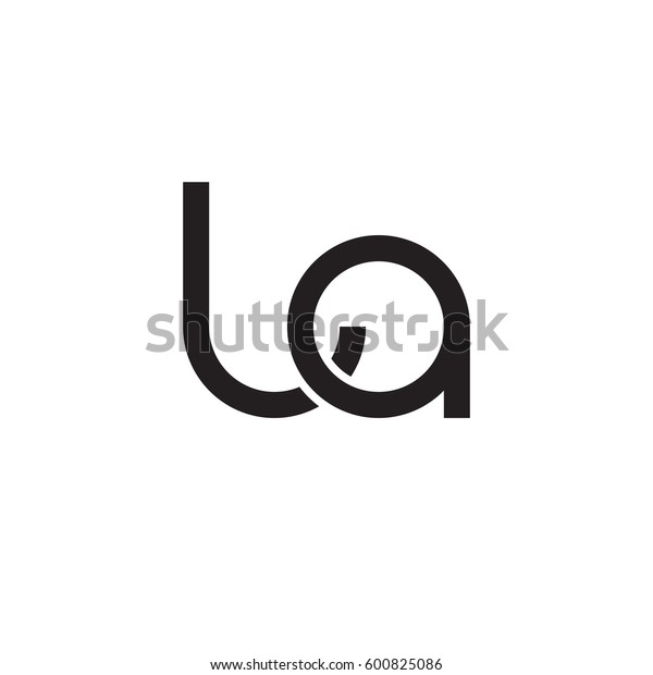 Initial Letters La Round Linked Overlapping Stock Vector (Royalty Free ...