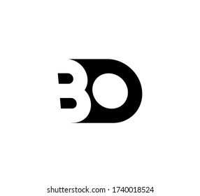 Initial Letters Logo Black Positivenegative Space Stock Vector (Royalty ...